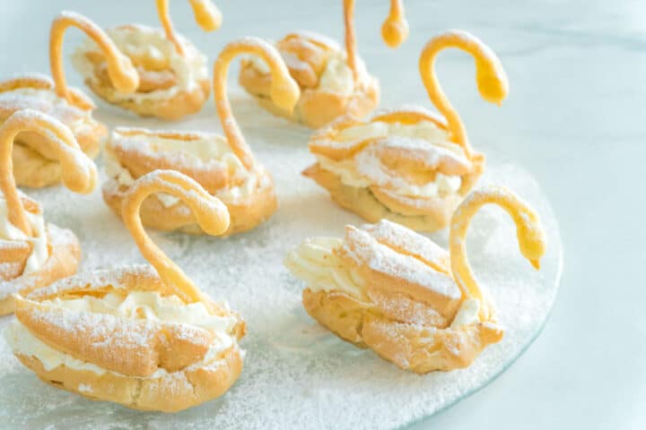 Cream Puff Swans (Choux Pastry) - Chocolates & Chai