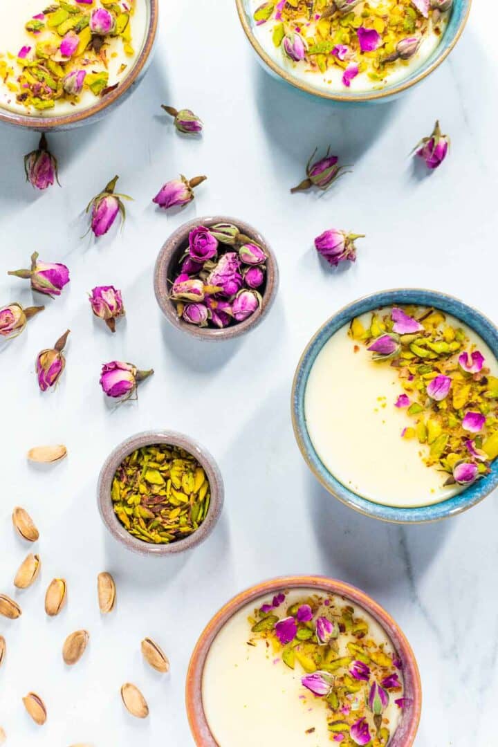 Mahalabia - Middle Eastern Milk Pudding (Muhallebi) - Chocolates & Chai