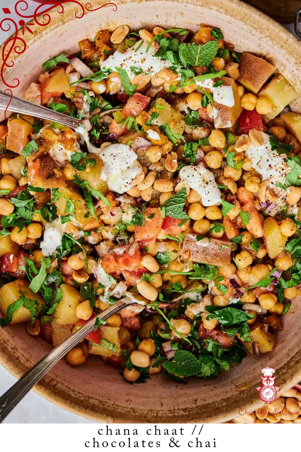 Chana Chaat (Chickpea Chaat) - Chocolates & Chai
