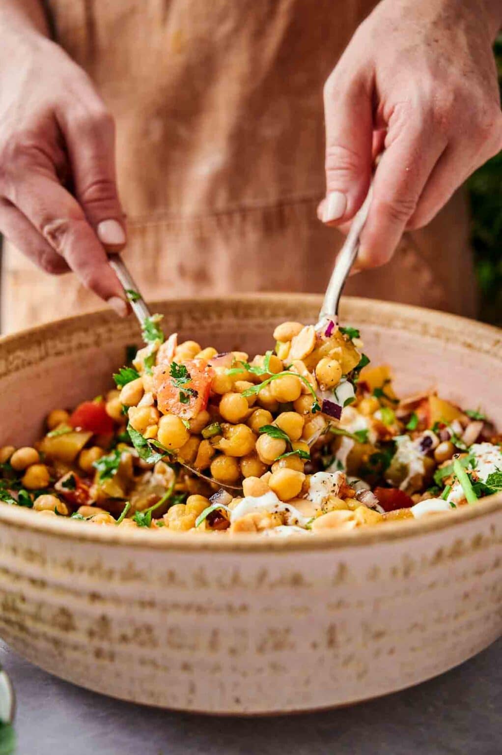 Chana Chaat (Chickpea Chaat) - Chocolates & Chai