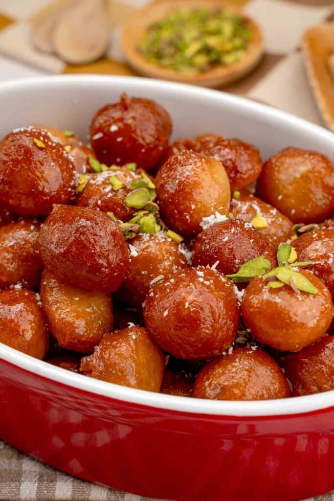 Luqaimat (Middle Eastern Fried Dough Fritters) - Chocolates & Chai